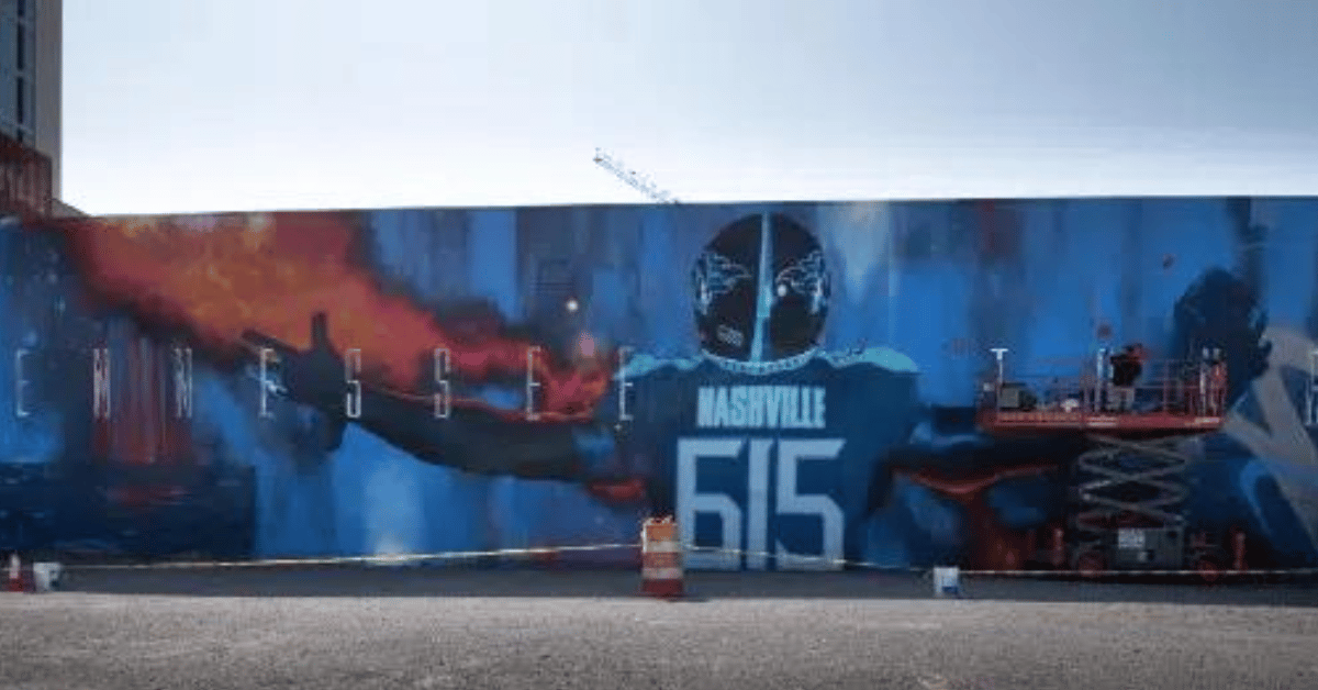 How a Titans-inspired Mural in Nashville came to feature Augmented ...